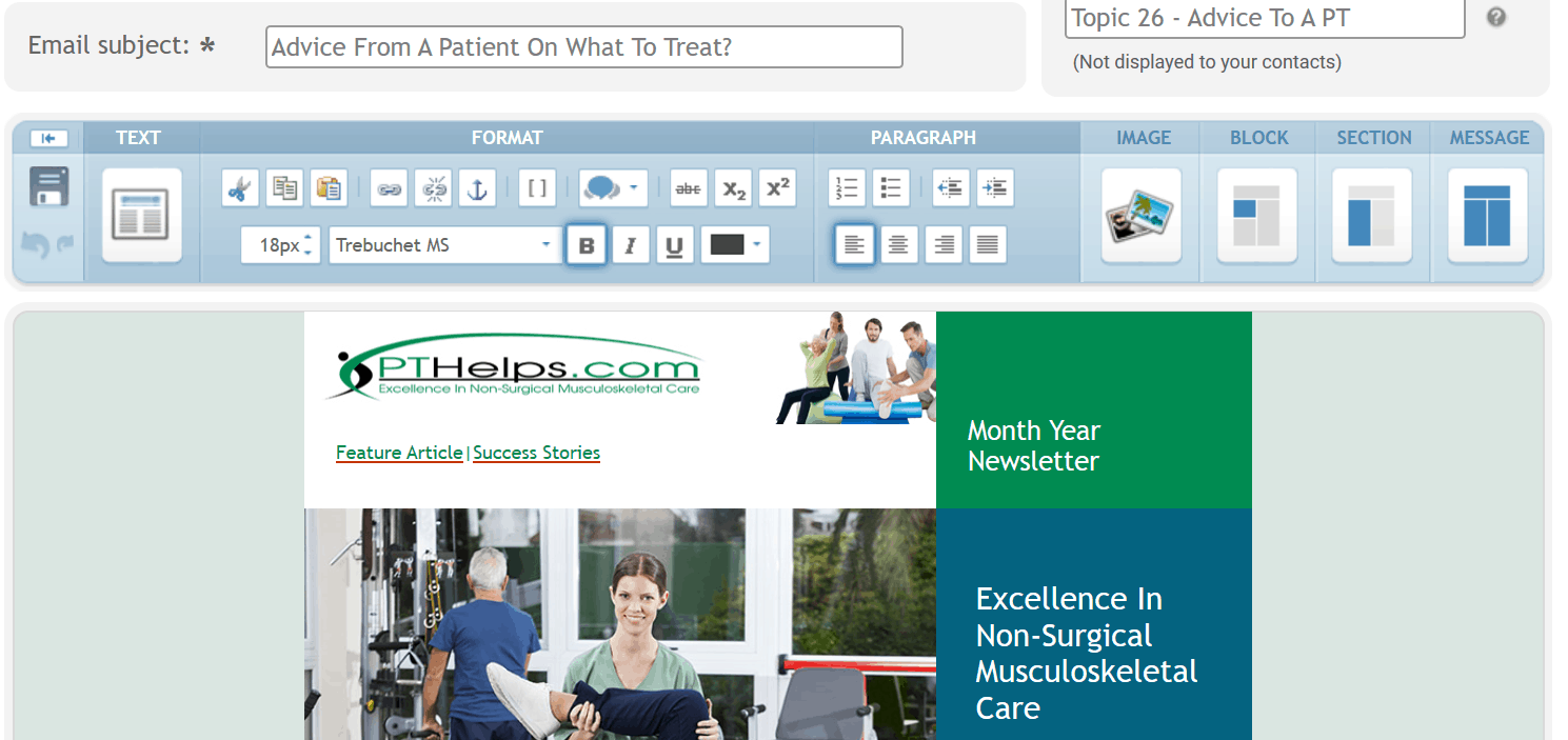 Physical Therapy Email Marketing System - PT Referral Machine