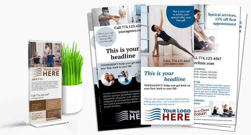 Rack cards for physical therapists - Free design for subscribers